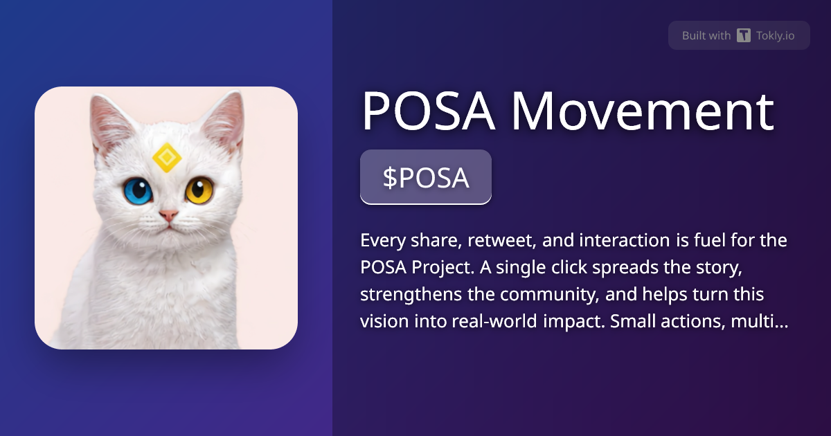 POSA Movement (POSA) - SOLANA Token | Crypto Website | Token Launch
